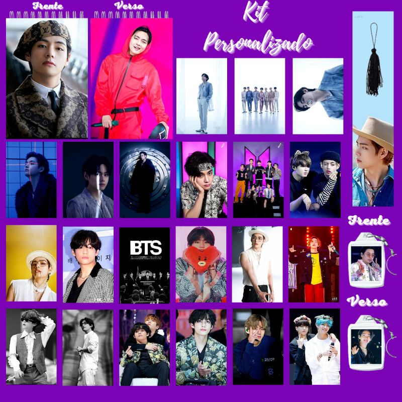 kit Taehyung BTS Personalizado com 66 itens | Shopee Brasil