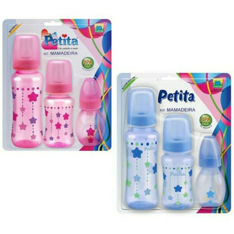 Mamadeira Petita Kit c/03 Bebê Criança - 60ml/ 150ml/ 240ml | Shopee Brasil