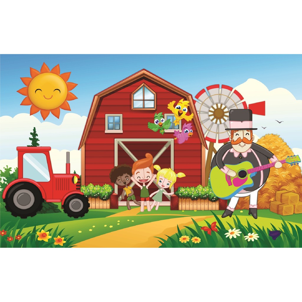 Painel Tecido Sublimado Mundo Bita Fazendinha | Shopee Brasil