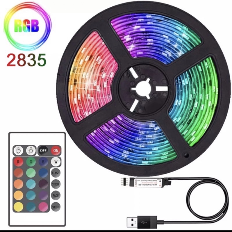 Fita led Ultra Rgb colorida 5m /10m/ 15m / 20m RGB com controle remoto ...