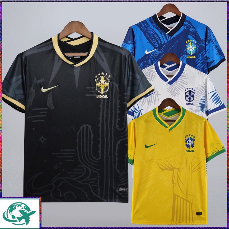 Camisa De Time Futebol 2022 Baxi Branca Preta Azul Amarela - Escorrega ...
