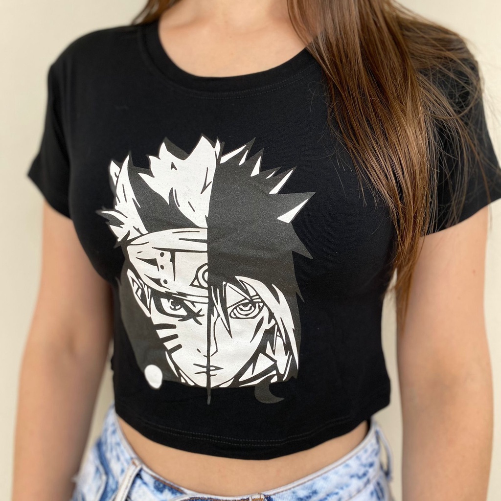 Camiseta Cropped Naruto Uzumaki Akatsuki Shippuden Geek Anime Manga ...