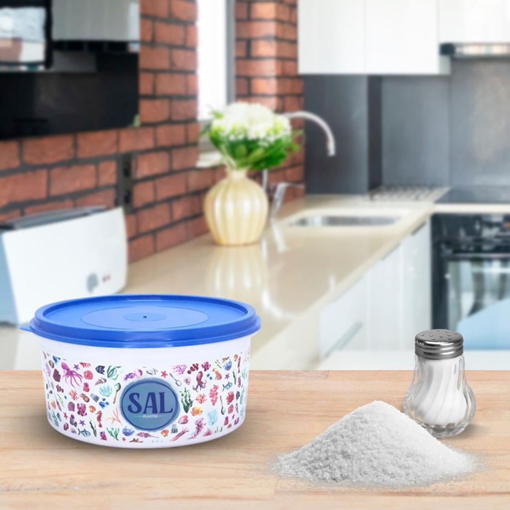 Pote Redondo Para Sal Com Tampa Individual 1,1 Litros Excelente ...