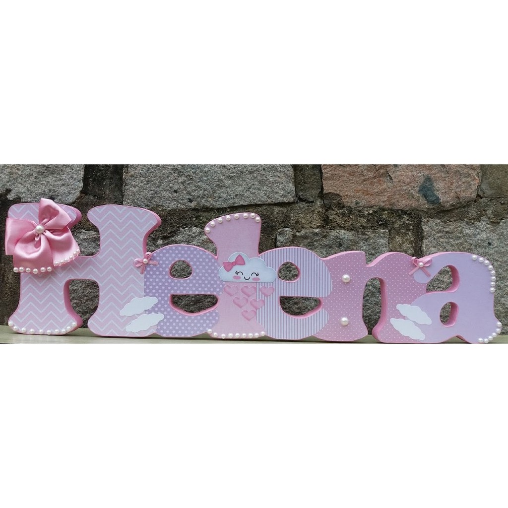 Helena nome personalizado em mdf - Nome Decorado- Helena - chuva de ... Helena nome personalizado em mdf - Nome Decorado- Helena - chuva de ...