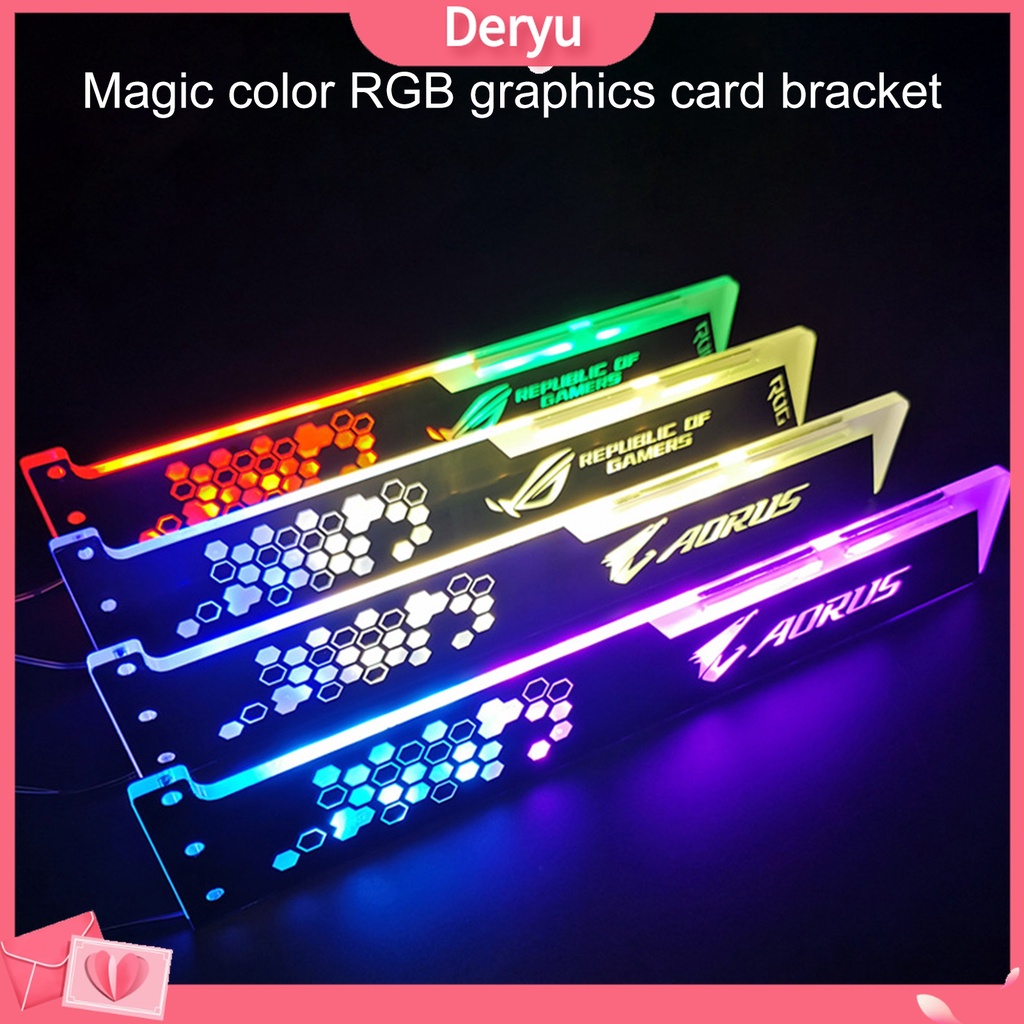 Suporte Para Placa Gráfica Luminosa Forte Estrutura Rgb 12 Cores Led ...