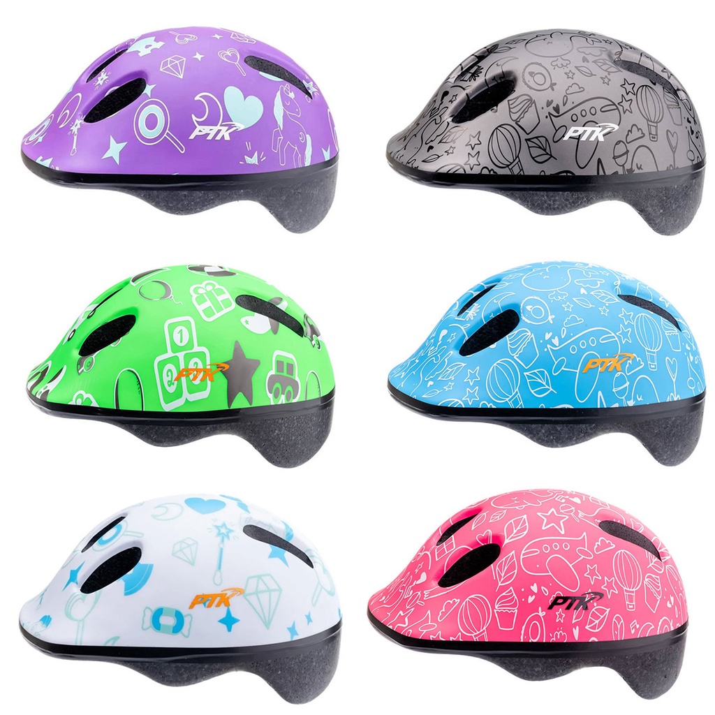 Capacete Bike Infantil Baby De 1 A 4 Anos Com Regulagem PTK | Shopee Brasil