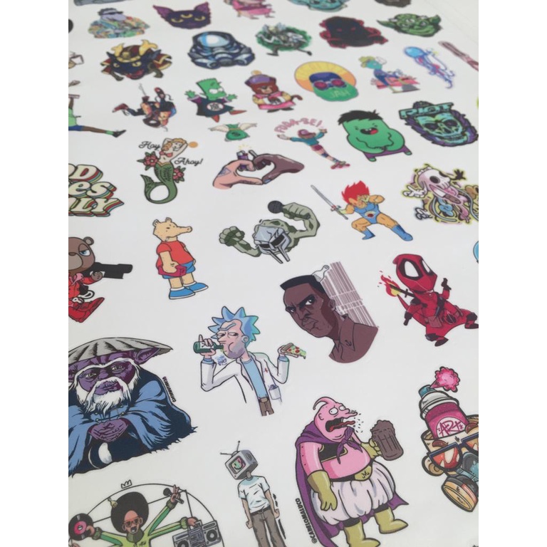 Cartela de adesivos Sticker Crazy Varios Modelos | Shopee Brasil