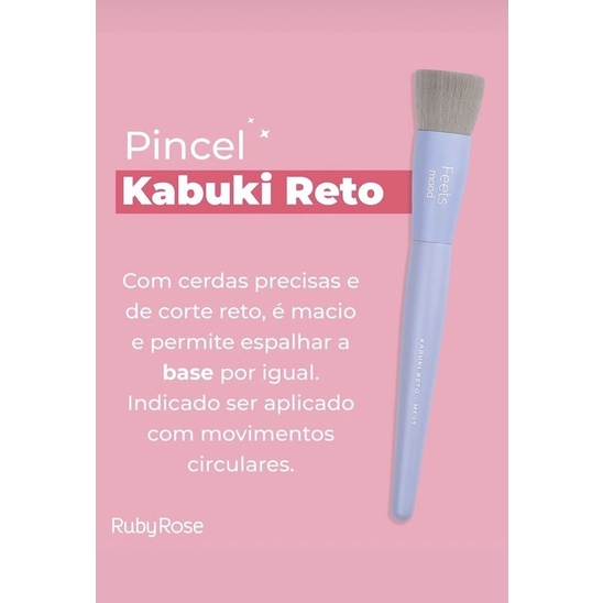 Pincel Feels Mood Ruby Rose Kabuki Reto Mf07 | Shopee Brasil