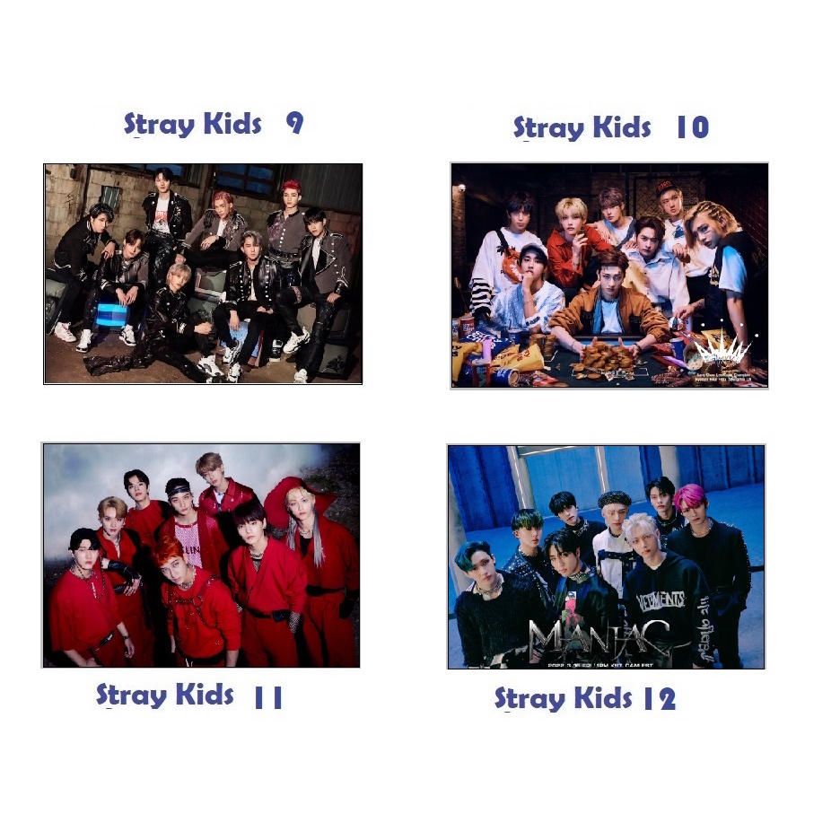Poster KPOP - A4 (21x29cm) - STRAY KIDS - Escorrega o Preço