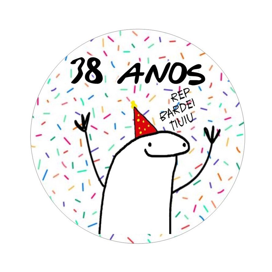 Papel De Arroz Bento Cake Flork Meme 38 Anos trinta e oito | Shopee Brasil