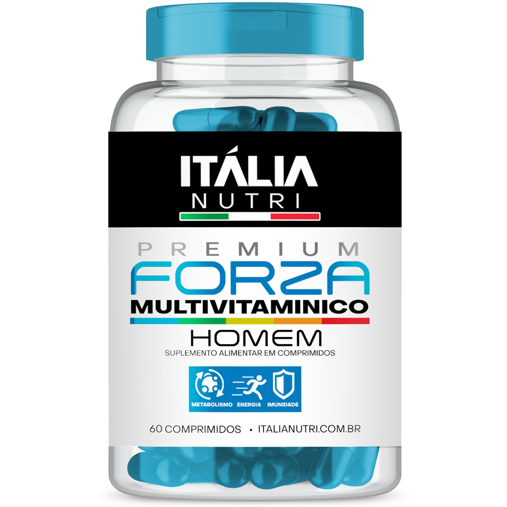 Forza Multivitaminico Homem com 60 comprimidos Italia Nutri | Shopee Brasil