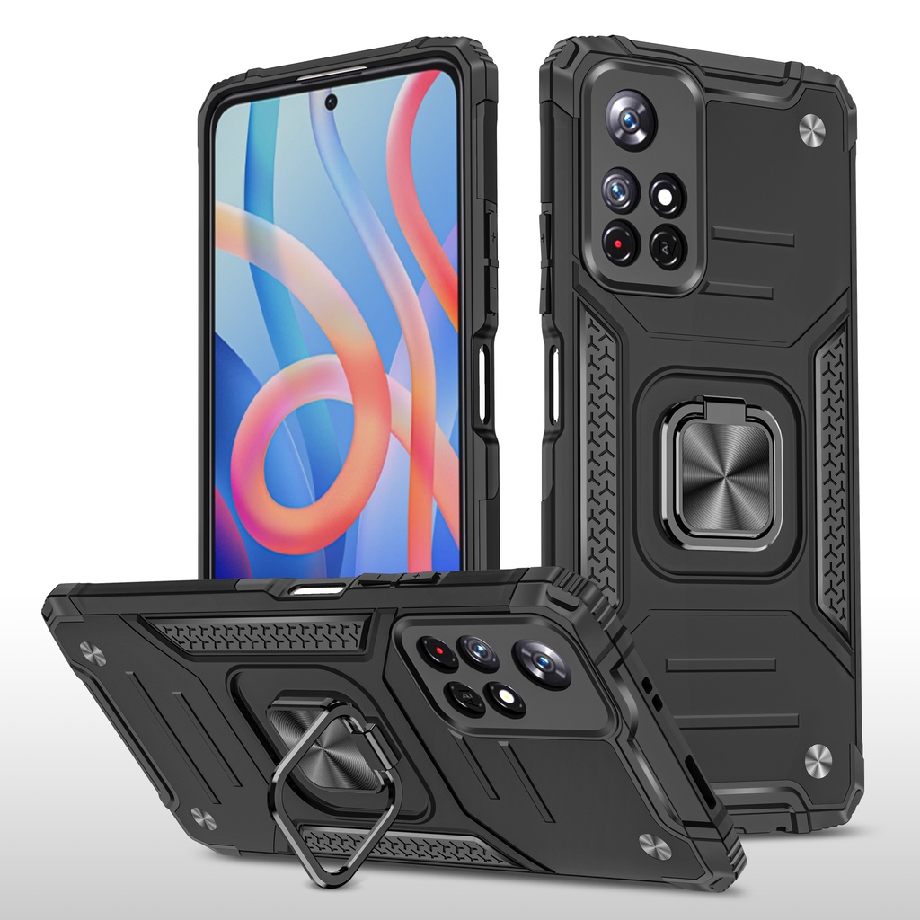 Capa Anti Impacto Anel Suporte Para Xiaomi Redmi Note 11/redmi note 11 pro(película opcional ...