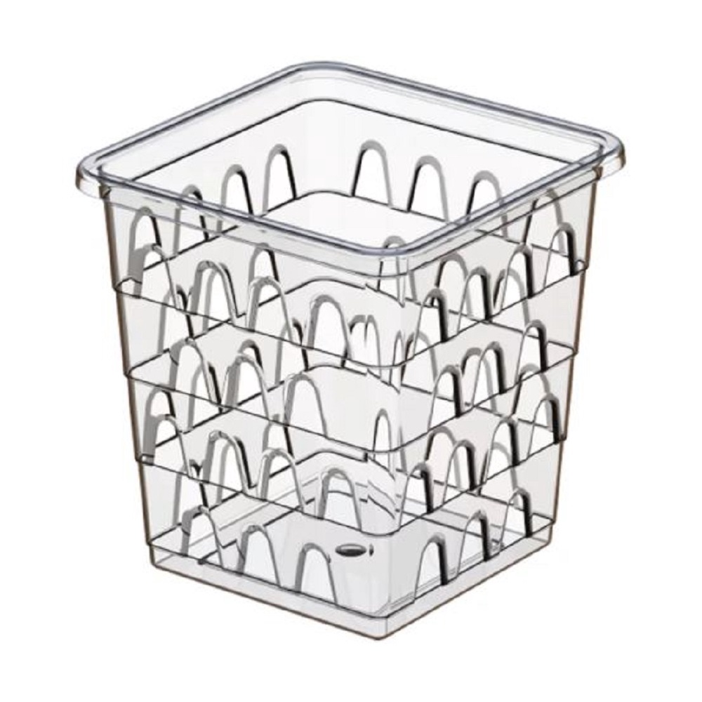 Cesto Multiuso Pequeno Quadrado Organizador Armario Transparente | Shopee Brasil