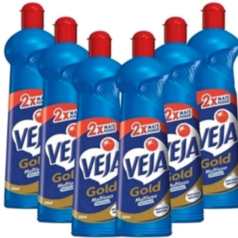 Kit 6 Veja Gold Multiuso Original 6 Unidades de 500ml cada | Shopee Brasil