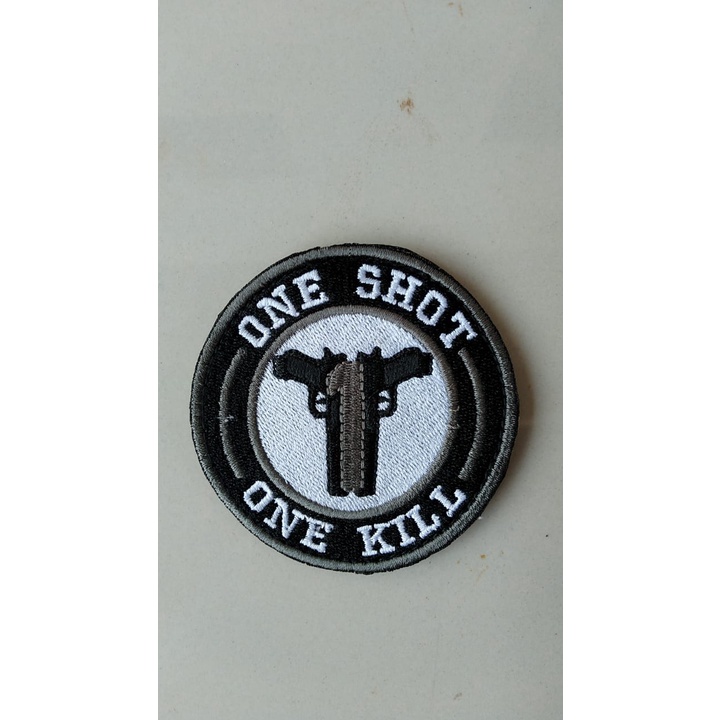 Patch Bordado One Shot One Kill | Shopee Brasil
