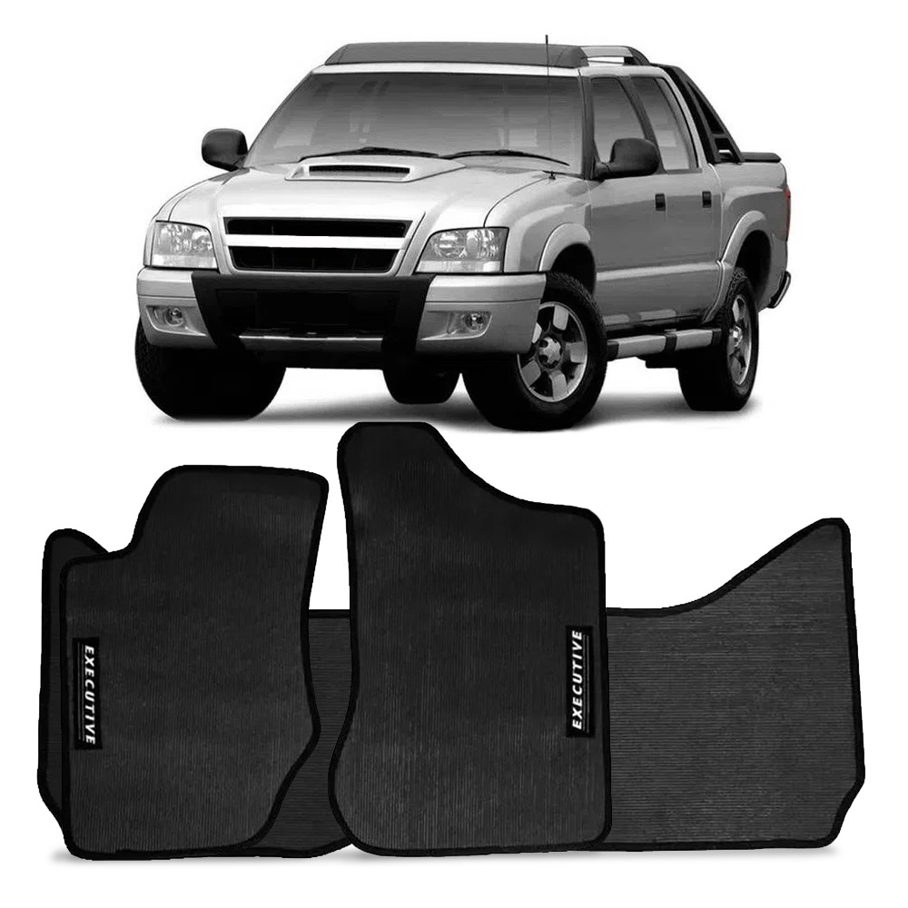Jogo Tapete Borracha PVC S10 Executive 2008 2009 2010 2011 Preto com ...