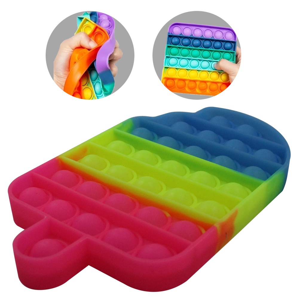 Fidget Toys Hand Spinner Anti Stress Pop It Bolha Colorido sorvete ...