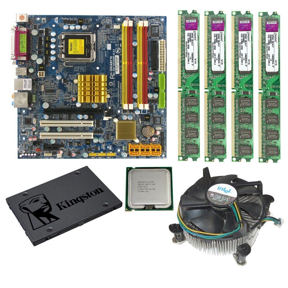 Kit Placa Mãe Gigabyte + 8gb Ram Ddr2 + SSD 120 GB Kingston ...