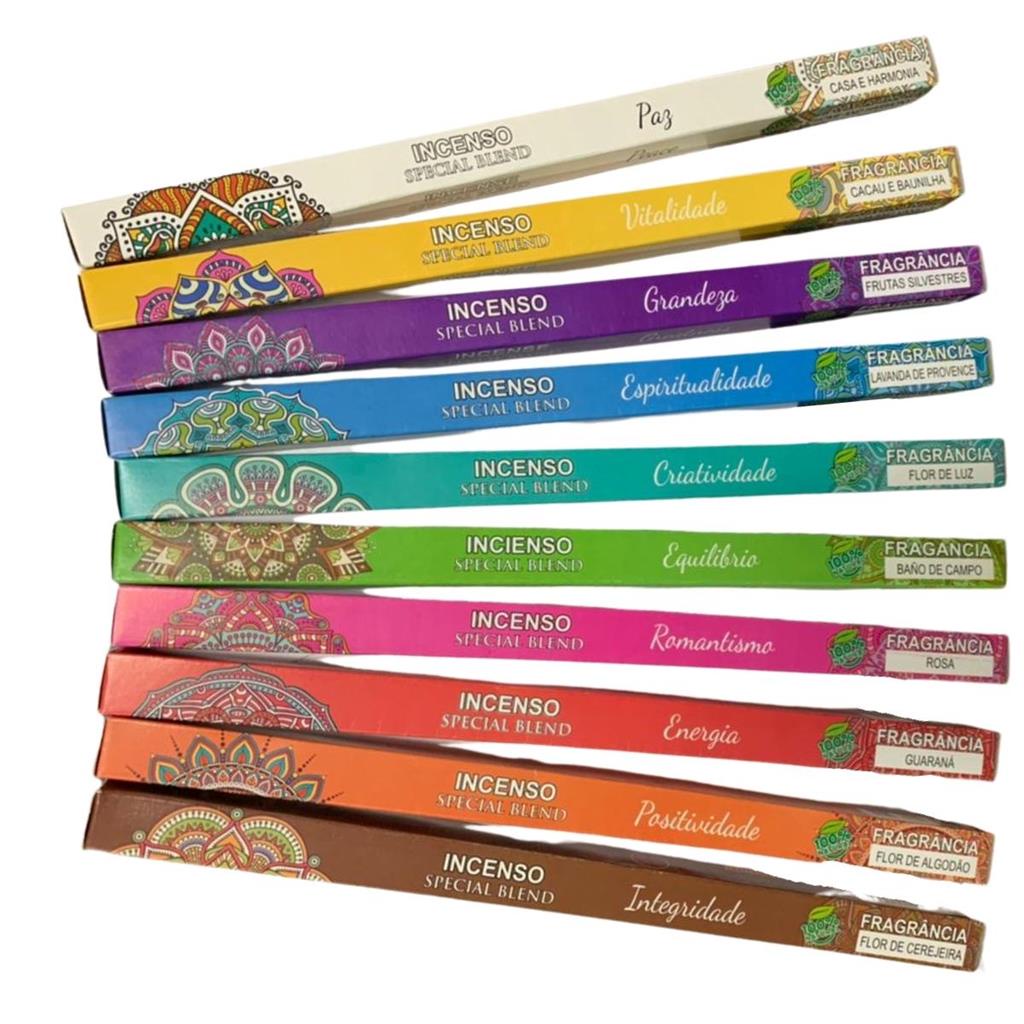 Incenso Linha Completa Mandala com 10 Caixas com 8 Varetas | Shopee Brasil