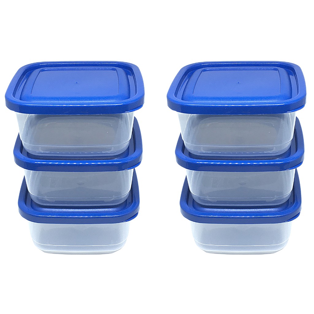 Potes Plásticos com Tampa Hermética Kit com 6 Unidades 550 ml | Shopee ...
