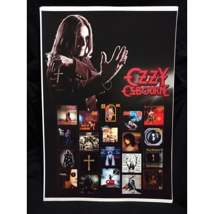 Ozzy Osbourne poster cartaz Black Sabbath Heavy metal Blizzard disco vinil cd lp Ozzy | Shopee ...