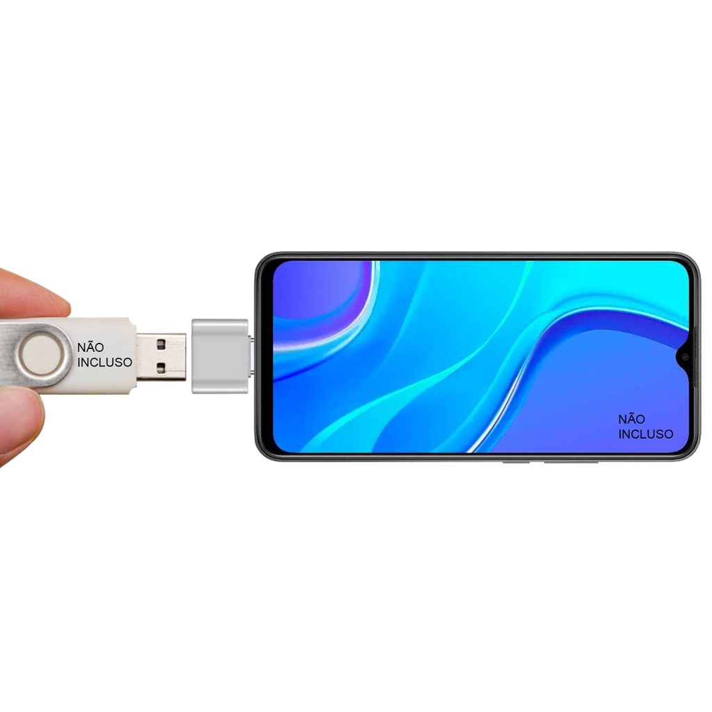 Adaptador OTG para Xiaomi Redmi 9 - Conversor USB-C / USB | Shopee Brasil