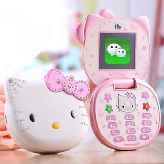 Fofo Mini Hello Kitty Celular K688 Quad Band Desenho Com Flip Cartoon ...