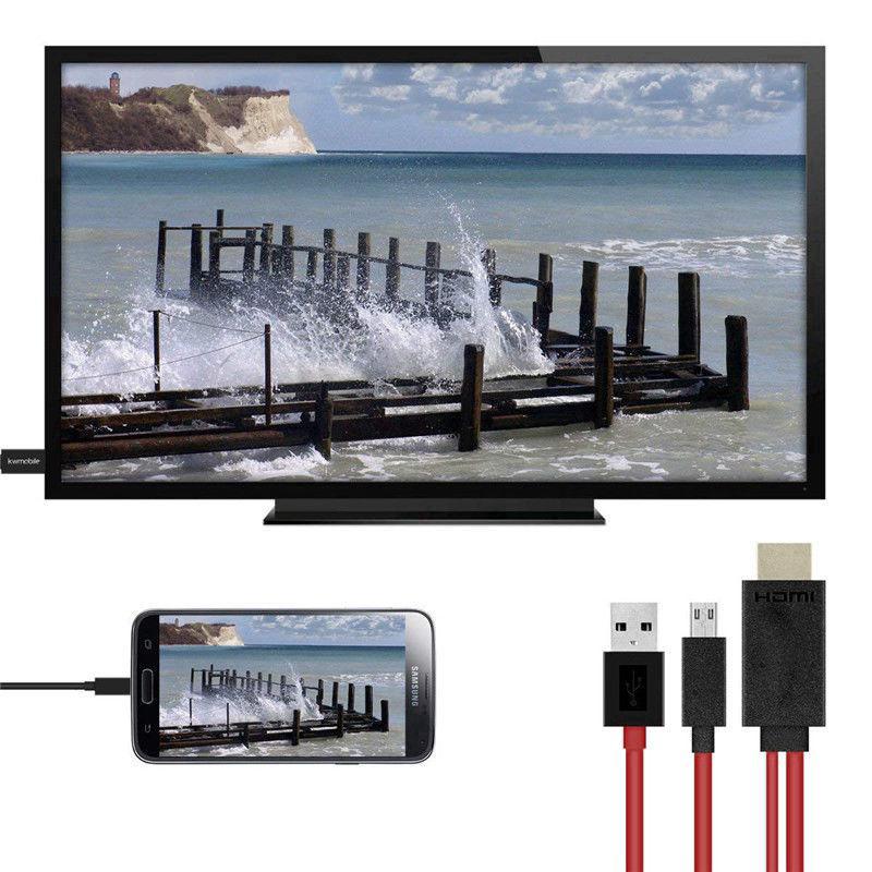 MHL to HDMI Adaptor 1080P Full HD Micro USB to HDMI TV Cable Adapter ...