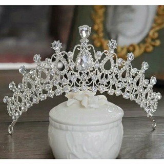 Tiara Prateada Strass Coroa Noiva Debutante Dama Casamento 15 Anos ...