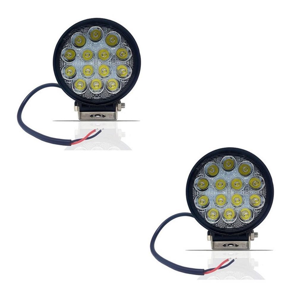Farol Milha Redondo Led Off Road 4x4 Chicote Fusca Kombi | Shopee Brasil