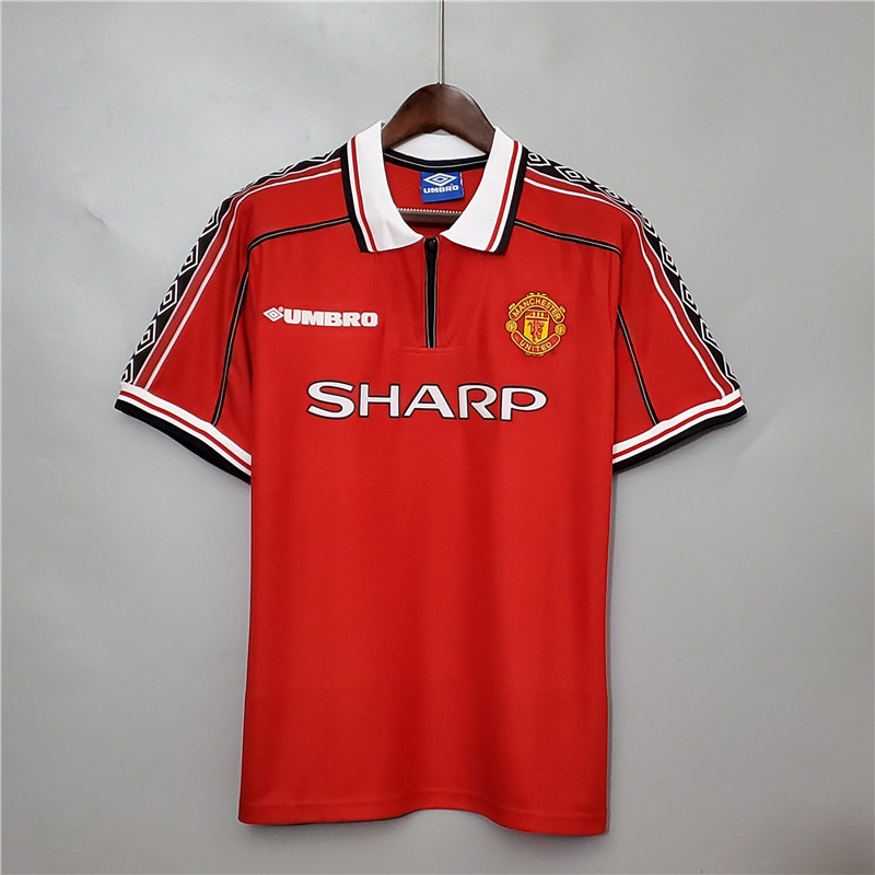 Manchester United 1998-1999 Camisa De Futebol Retro Masculina Uniforme ...