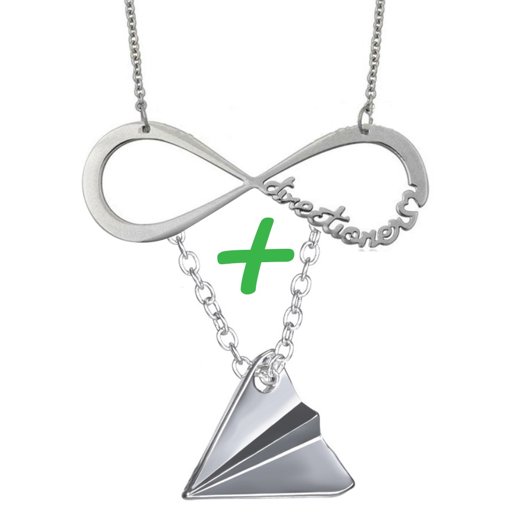 Kit Colar One Direction Infinito + Colar Aviao De Papel 1d | Shopee Brasil