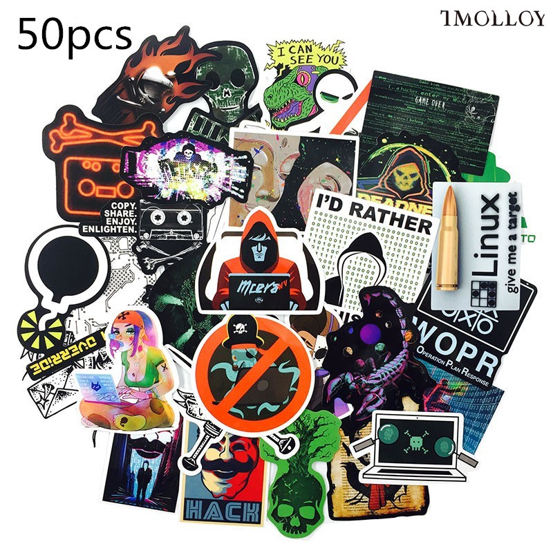 50Pcs/Set Programming Hacker Developer Waterproof Stickers Decal ...