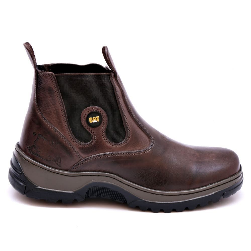 Bota Caterpillar Marrom Cat Botinha Caterpilar Galocha De Couro ...