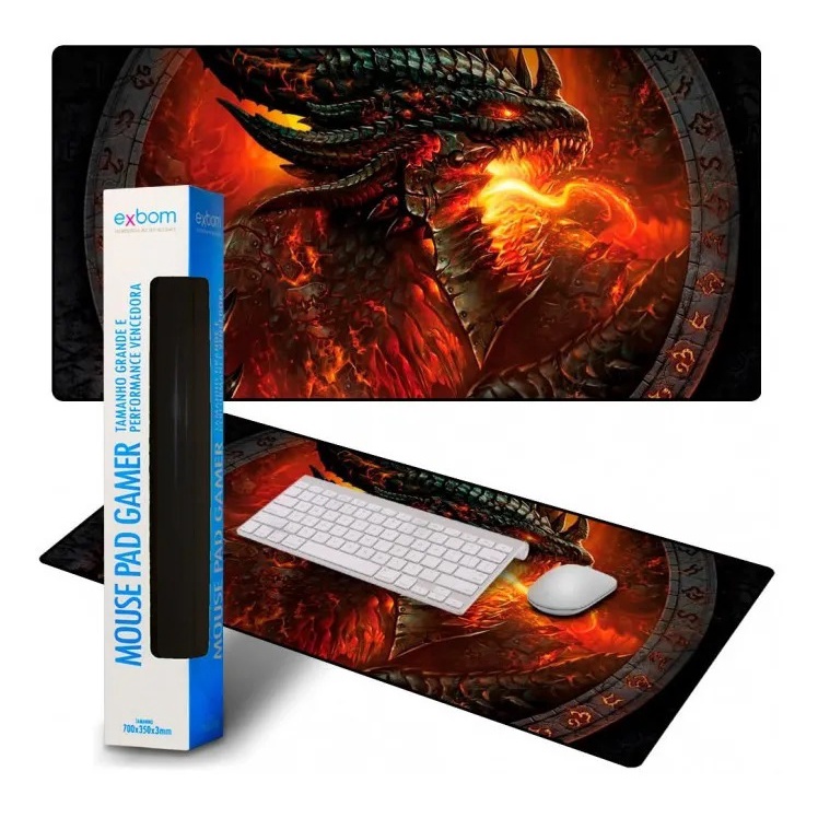 Mouse Pad Gamer Gigante 70x35 Cm Mousepad Grande Mp-7035c - Escorrega o ...