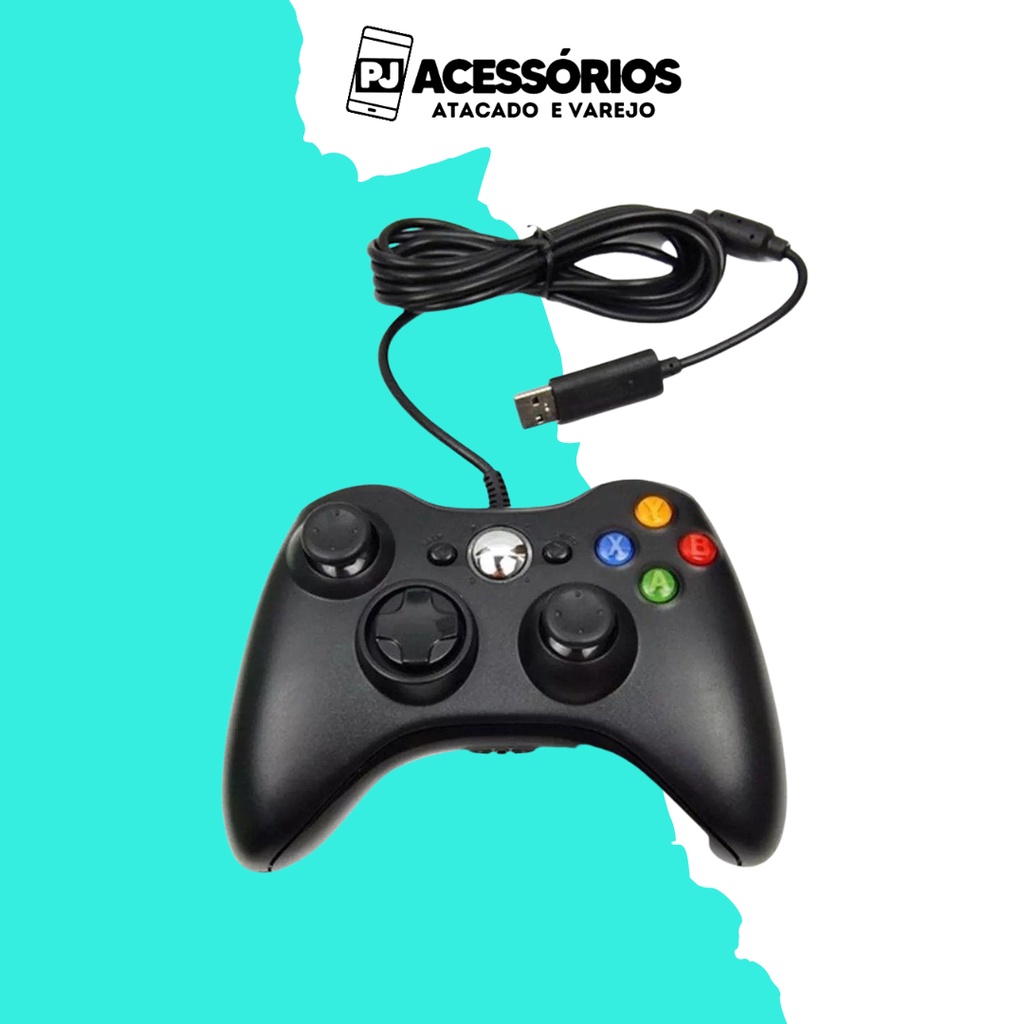 Controle Xbox360 Com Fio | Shopee Brasil