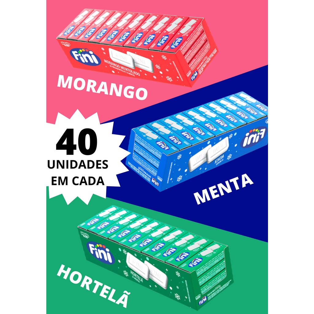 Pastilhas Fini | Caixa com 40 unidades de 14g cada | Shopee Brasil