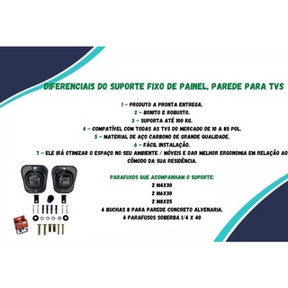 Suporte Tv Samsung 32 37 39 42 43 50 55 60 65 70 75 80 Polegadas ...