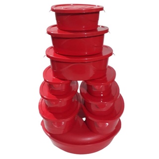 conjunto 10 potes vasilhas tipo Tupperware tapauer com tampa 100% ...