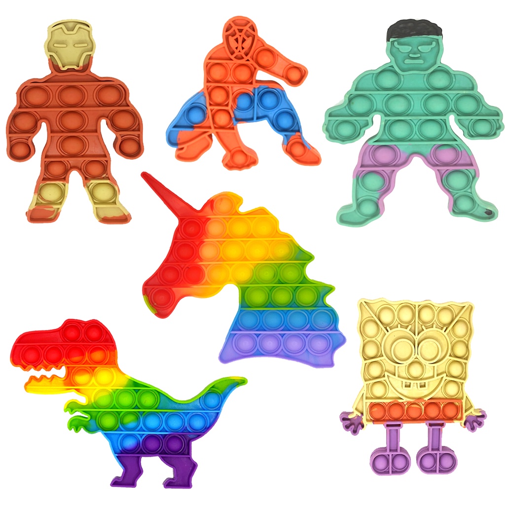 Pop It Brinquedo Fidget Toy Empurre Pop Push Anti Stress Sensorial Toy ...