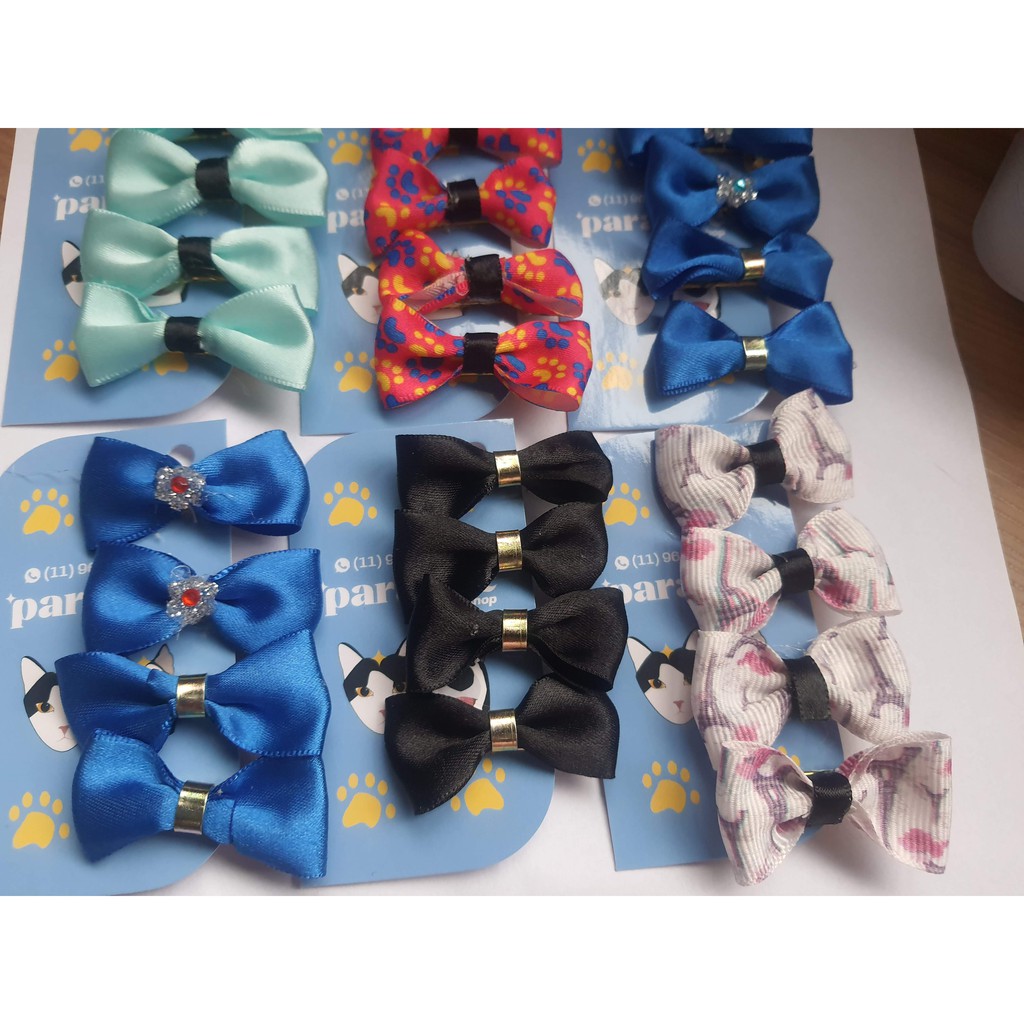 100 Lacinhos Pet bico de pato variados | Shopee Brasil