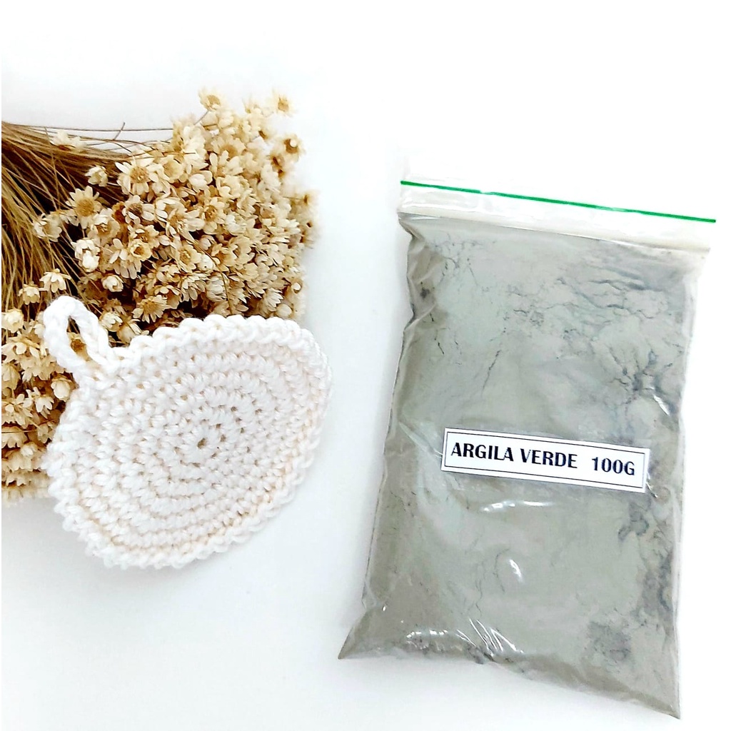 Skin Care Argila Verde em pó 100gr natural esfoliante e clareadora ...