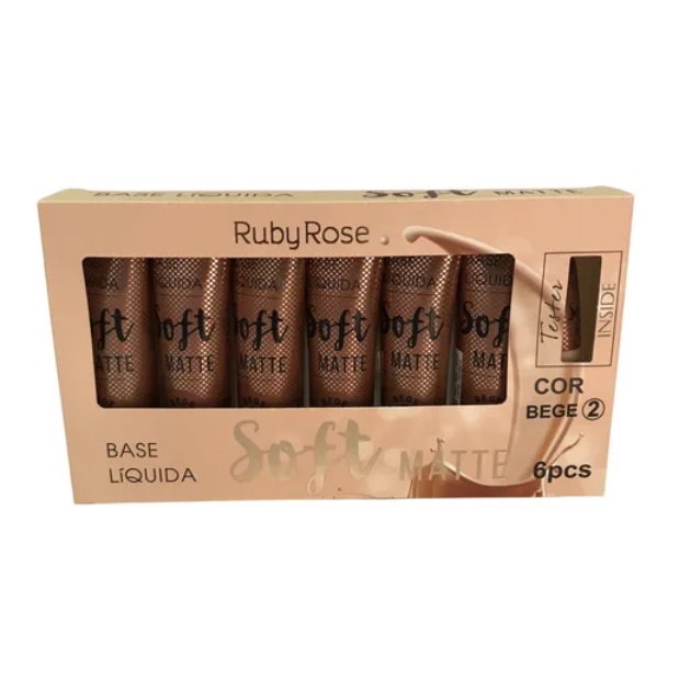 Base Soft Matte Ruby Rose Atacado Hb8050 Maquiagem Beleza 1 Caixa com 6 ...