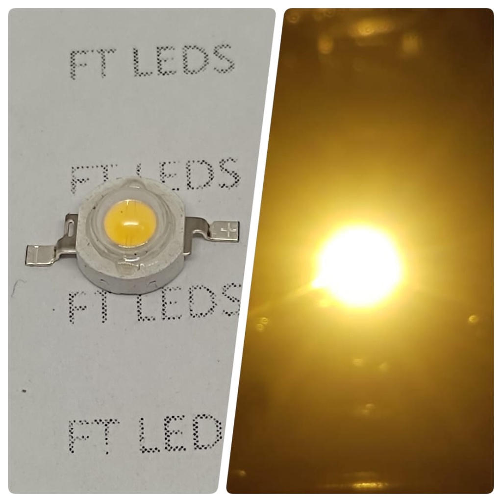 Led chip 1w BRANCO QUENTE 3500k kit 5x chip led chip | Shopee Brasil