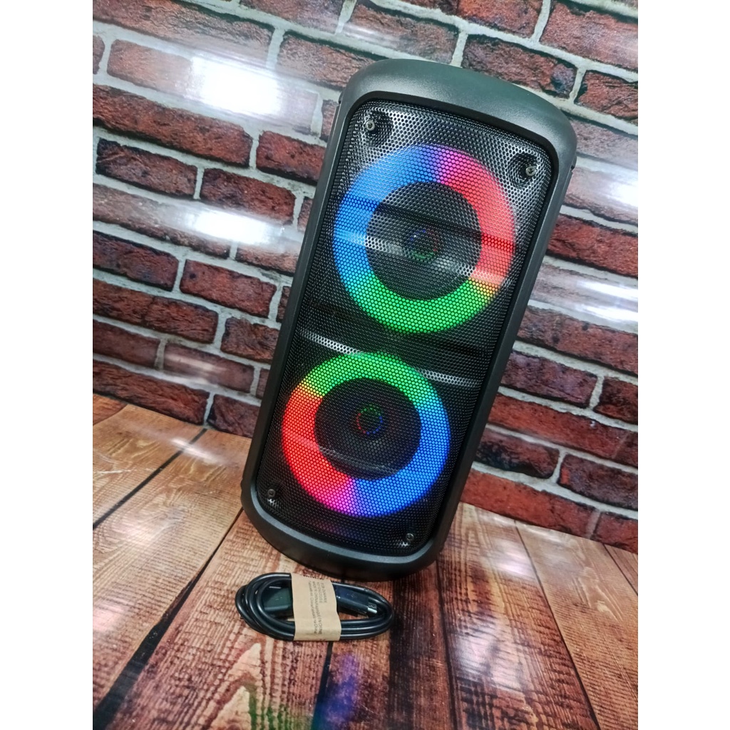 Caixa De Som Portátil Com Bluetooth Kts-1296 Luzes De Led | Shopee Brasil