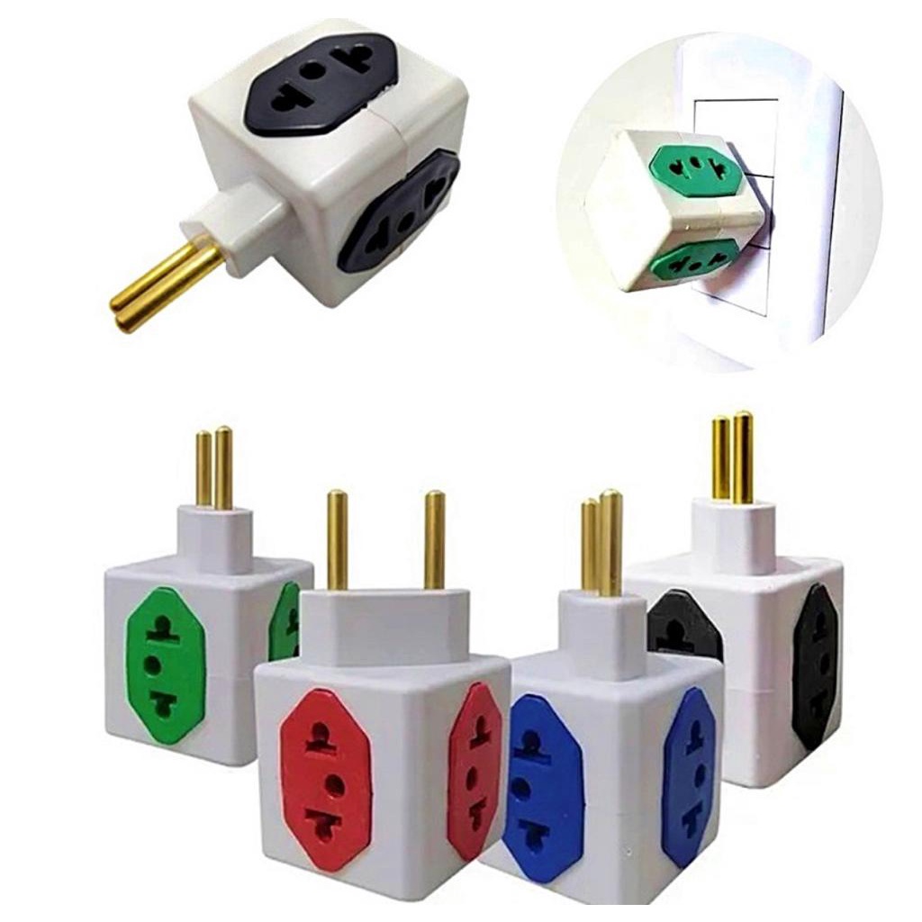 Cubo Adaptador de Tomadas com 4 Tomadas de 10 e 20 Amperes Benjamin | Shopee Brasil