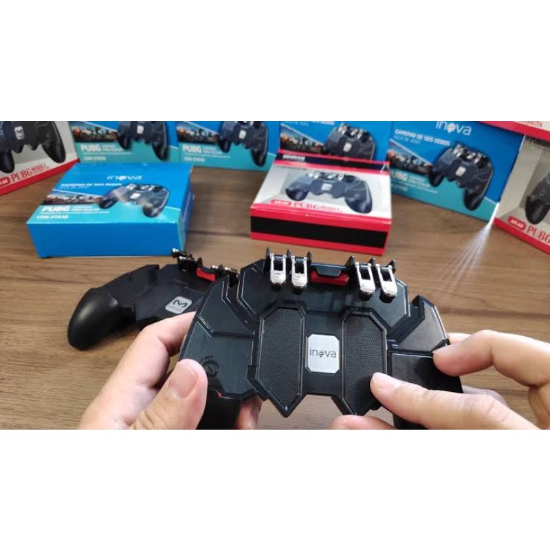Controle para Celular Controller Gamepad AK66 Seis Dedos Joystick PUBG ...