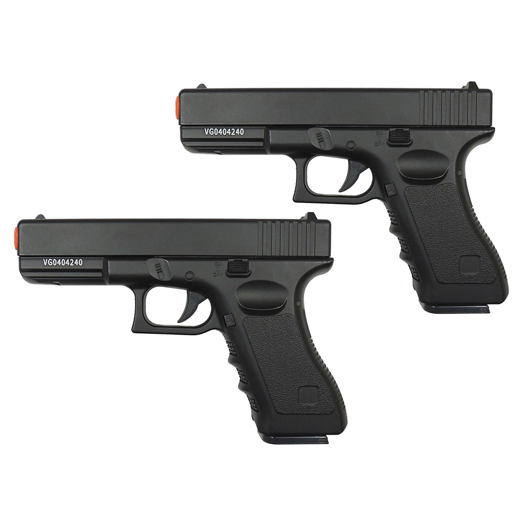 Kit 2un Pistola de Airsoft Glock Full Metal Spring Arminha Bolinha 6mm ...