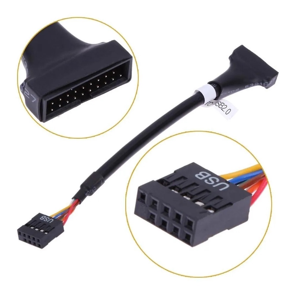 Cabo Adaptador Usb 3.0 19 Pinos Macho Para Usb 2.0 De 9 Pinos Femea P ... Cabo Adaptador Usb 3.0 19 Pinos Macho Para Usb 2.0 De 9 Pinos Femea P ...