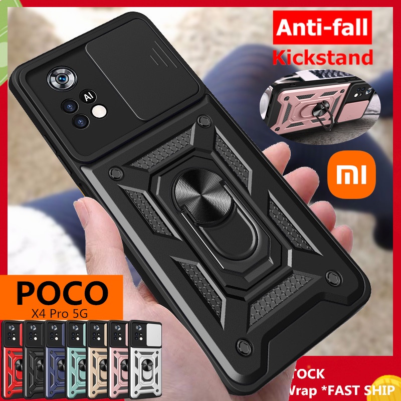 Capa Armadura Com Suporte De Anel Magnético Antiqueda Para Xiaomi Poco X4 Pro 5G Poco X3 Pro ...